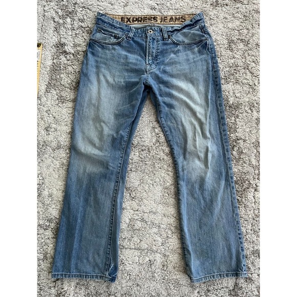 Express | Jeans | Vintage Express Jeans Mens 33x32 Blue Stretch Loose ...